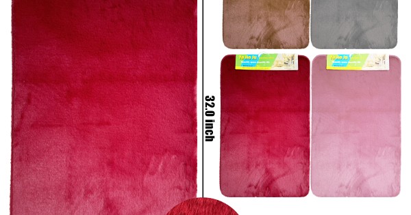20"X32" MIXED 4 COLORS RABBIT FUR FLOOR MAT 24PC/CS